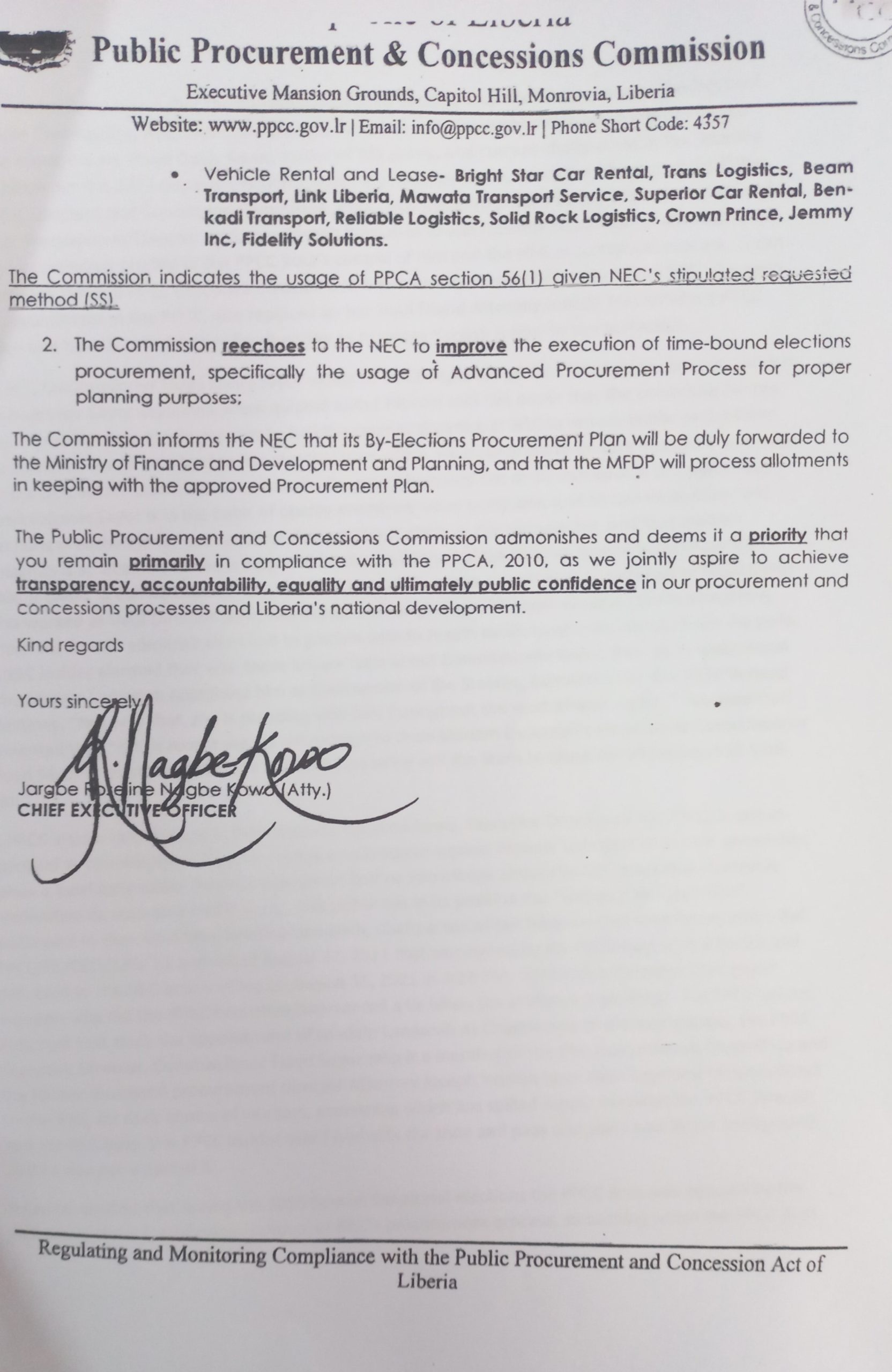 Document reveals PPCC approved NEC’s by-elections procurement plan ...